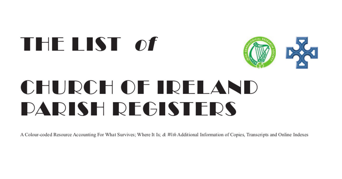 Parish Record Accessions to the Library During 2018 & the updated List ...