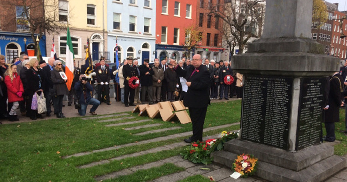 Bishop Paul Colton Delivers Remembrance Sunday Oration at Cork War ...