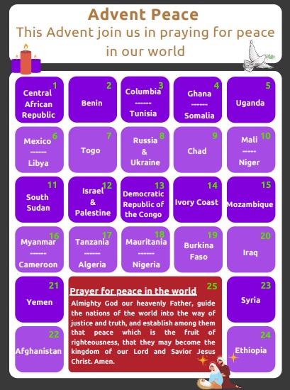 Advent Prayers for Peace - Church of Ireland - A Member of the Anglican ...